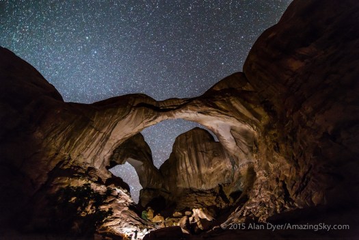 Nightscapes at Double Arch – The Amazing Sky