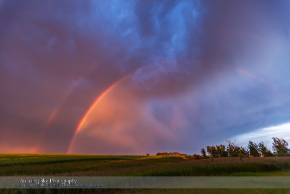 Rainbows At Sunset Coconut Island Rainbow Sunset Schilderij
