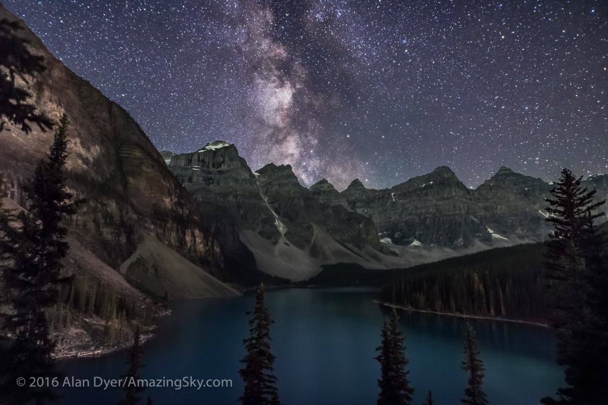 Lake Mountains Sky Stars Stars In Night Sky Over Mountain Lake Free