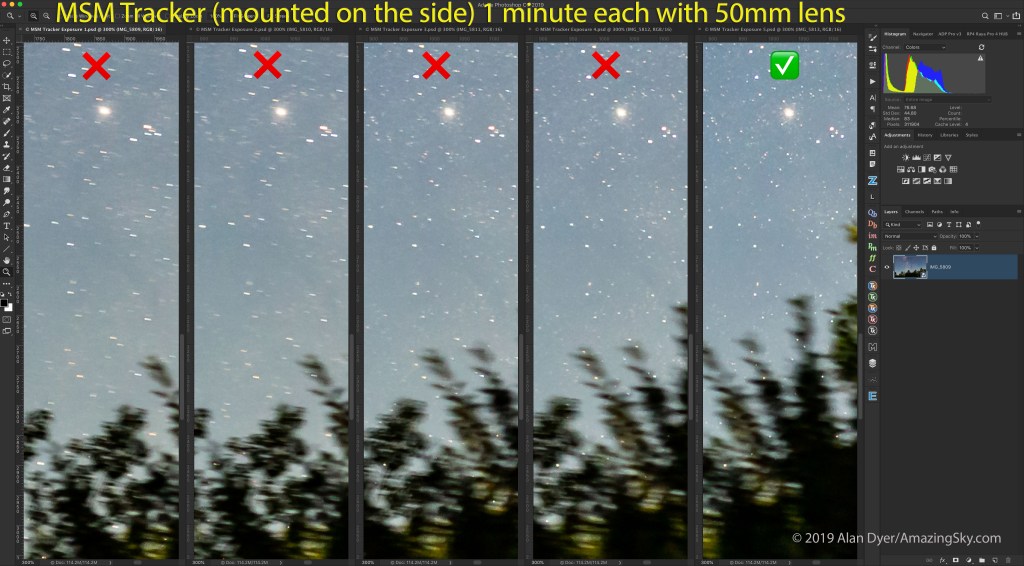 Testing the MSM Tracker – The Amazing Sky